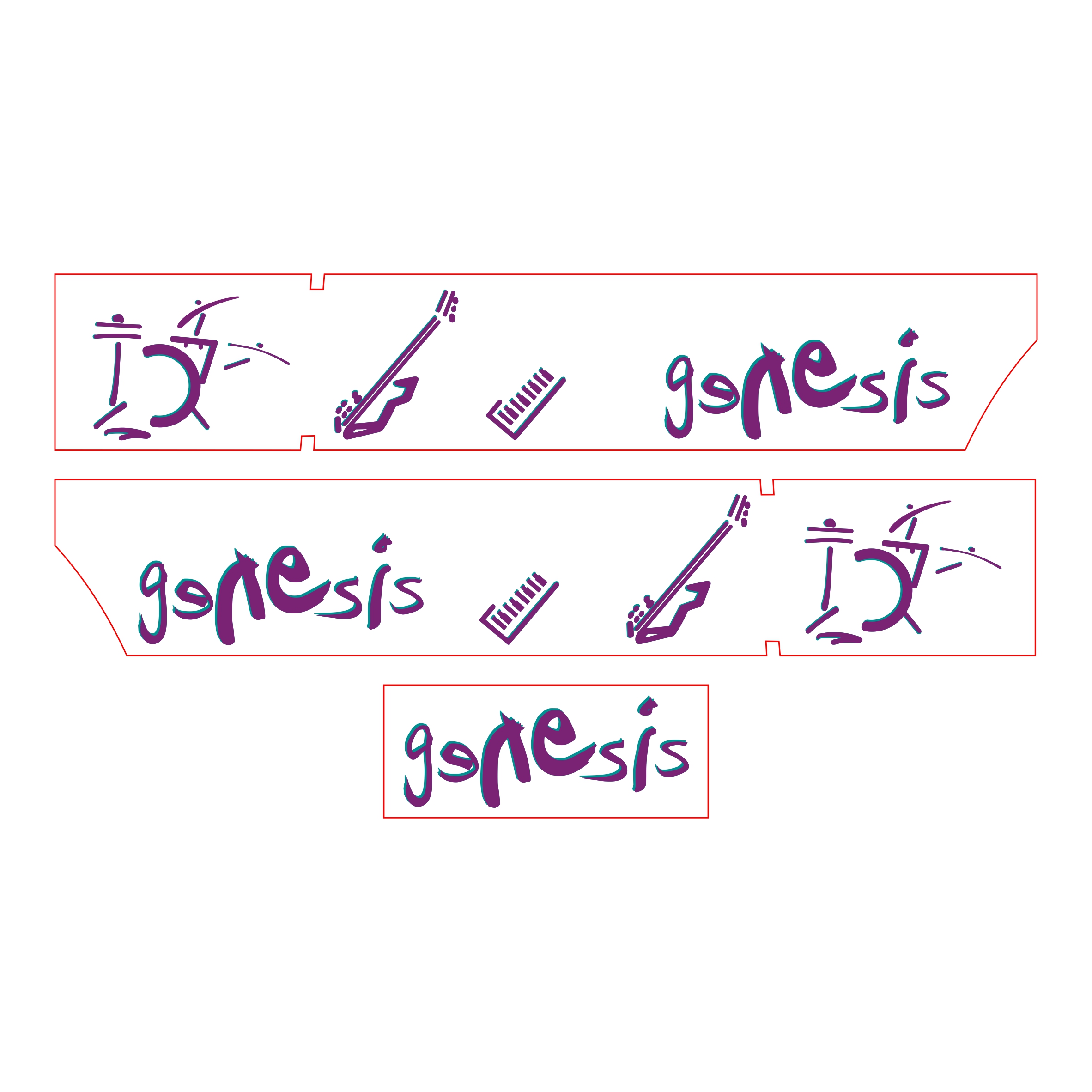 Genesis sticker set (Golf 1 cabrio) – Stickercompleet.nl